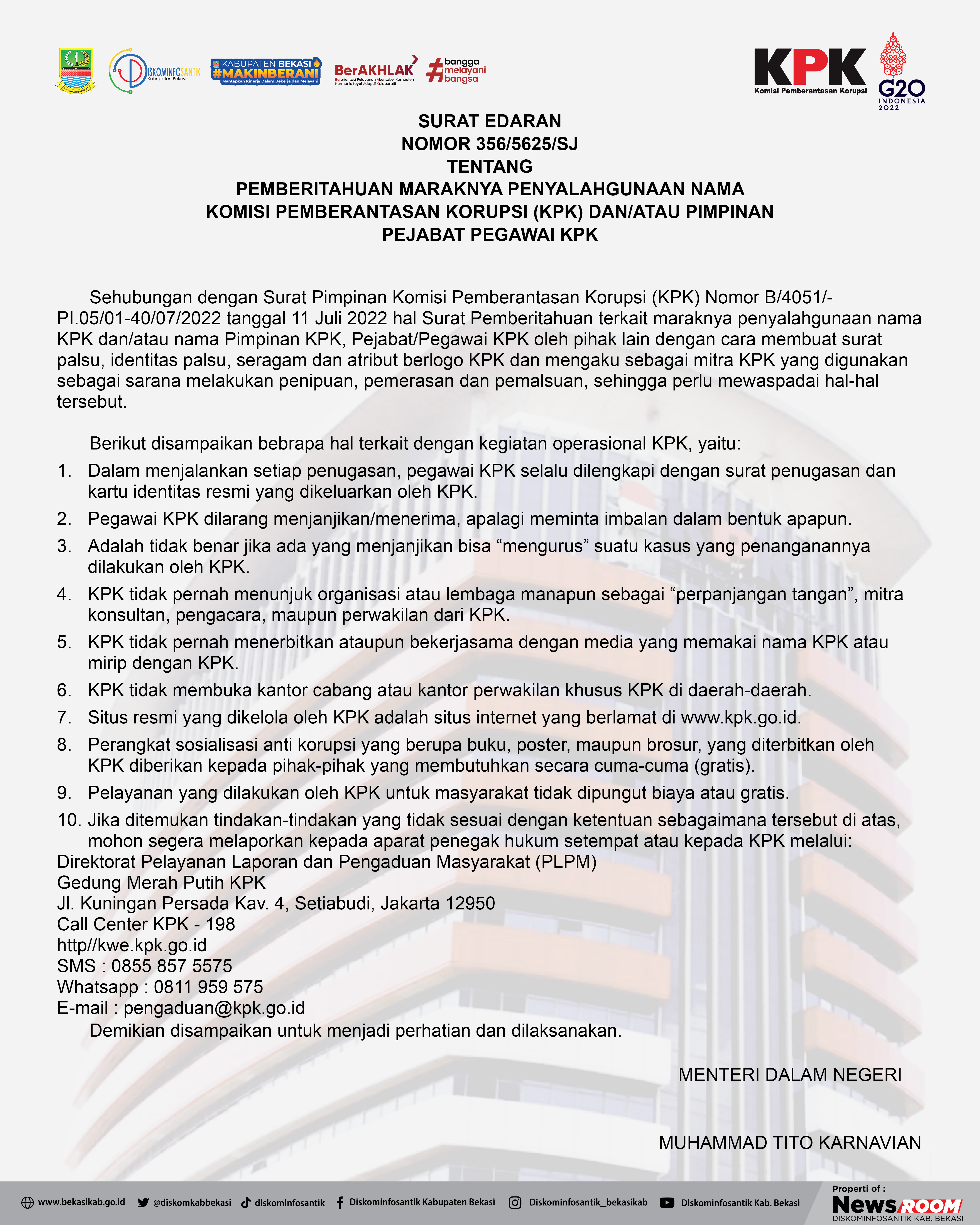 IMBAUAN KOMISI PEMBERANTASAN KORUPSI