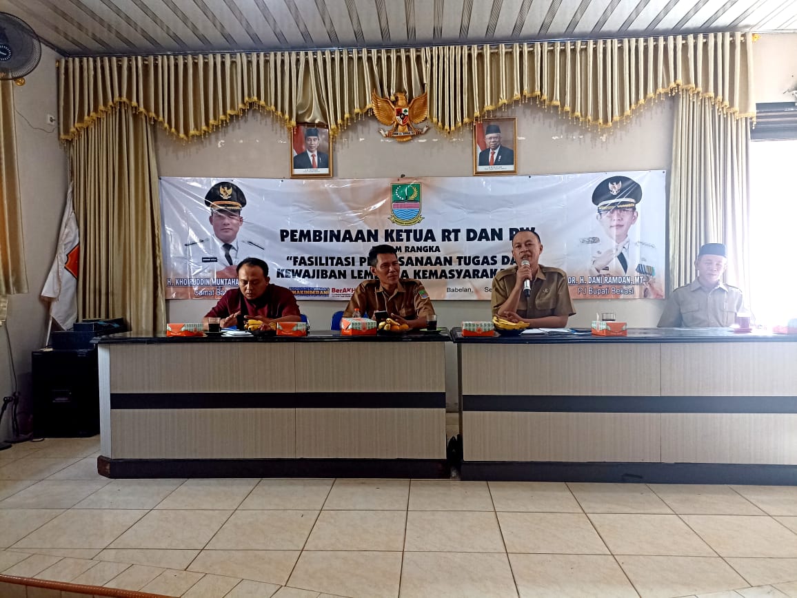 Kecamatan Babelan Gelar Pembinaan Ketua RT dan RW Memahami Tupoksi